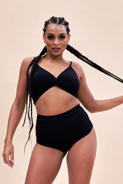 HW Basic Short Ribbed BLACK – lunalae